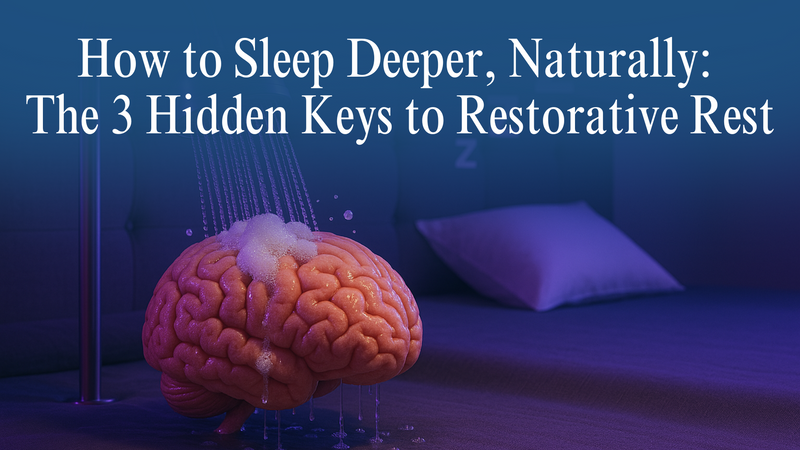 How to Sleep Deeper, Naturally: The 3 Hidden Keys to Restorative Rest ...